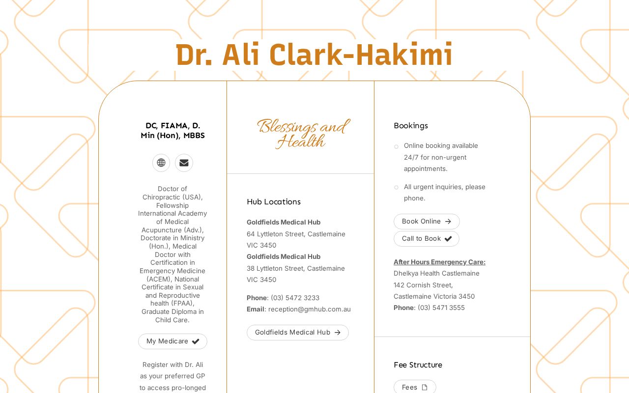 Dr. Ali Clark-Hakimi